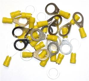 COSSES ELECTRIQUES A OEIL DE 12 JAUNES SACHET DE 25 COSSES