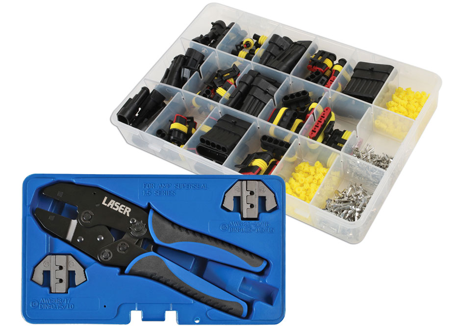 COFFRET CONNECTEURS AMP SUPERSEAL + PINCE A SERTIR | OC-PRO.FR