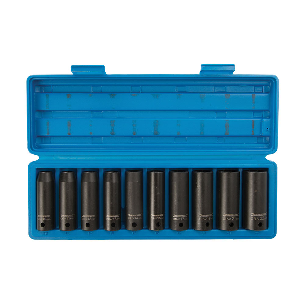 COFFRET DOUILLES A CHOCS PROFONDES 1/2" 10 A 22 MM