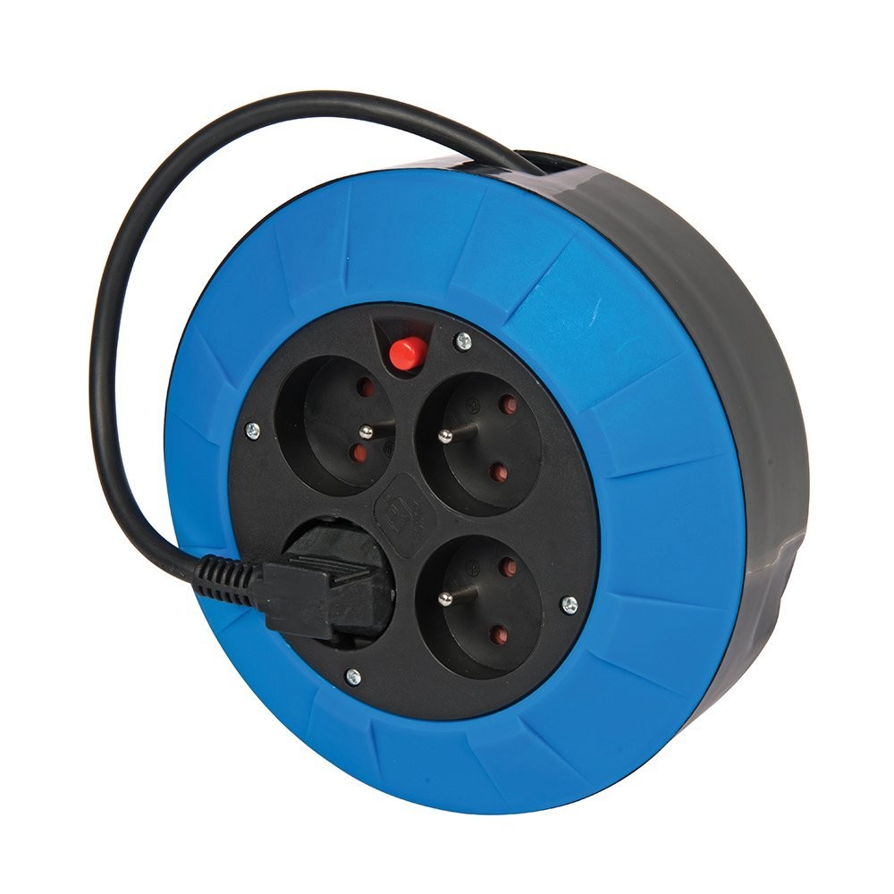 RALLONGE ELECTRIQUE, ENROULEUR, CABLE 5 METRES